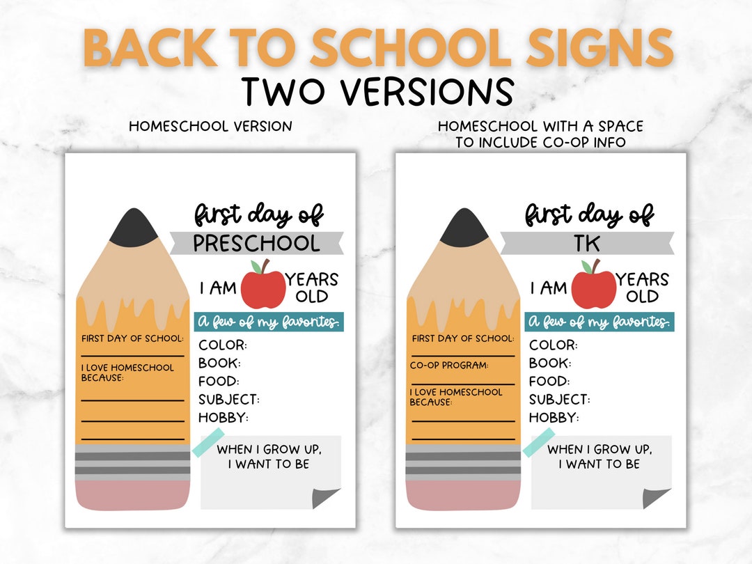Editable Back to School Printable for Homeschool | Boys, Girls First ...