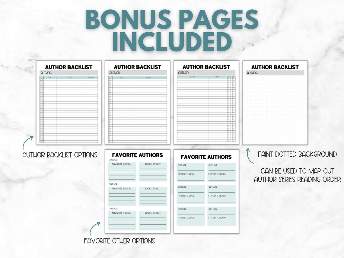 Reading Lovers Book Series Trackers | Printable Reading Journal ...