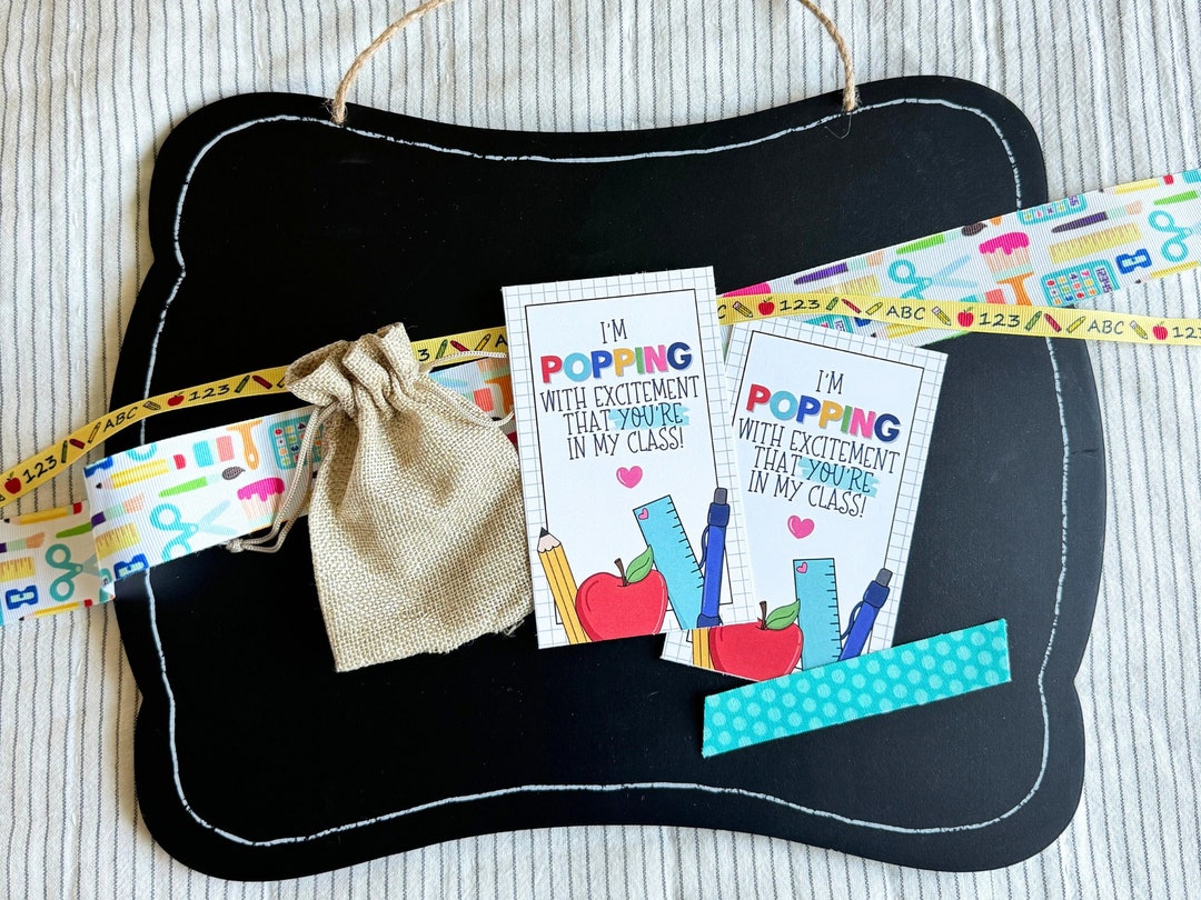 Back to School Teacher Gift Tags | Welcome Tags | B2S Gift | Popping ...