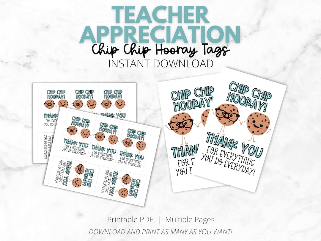 Teacher Appreciation Gift Tags | Thank You Tags | School Employee ...
