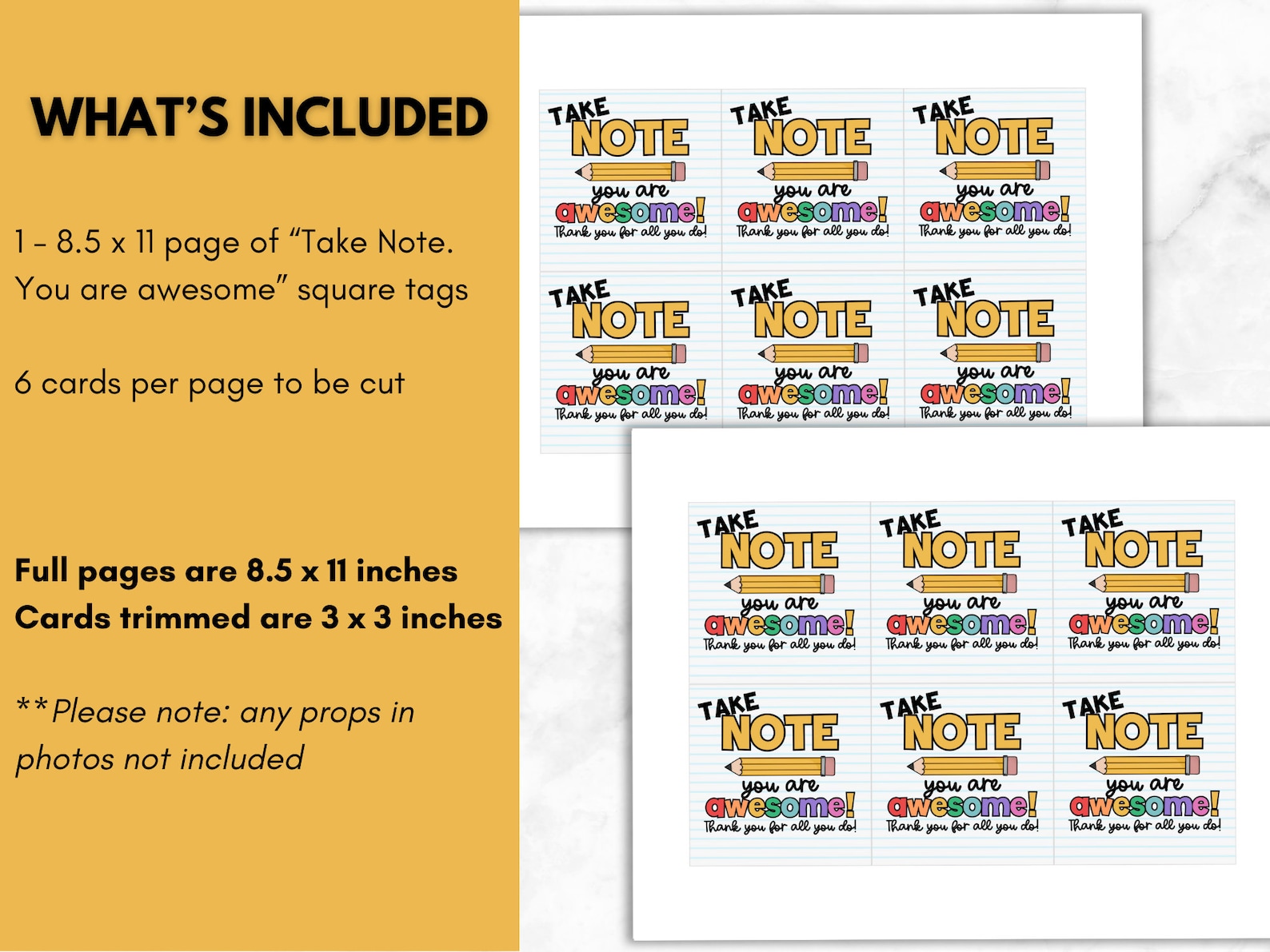 Teacher Appreciation Gift Tags | Thank You Tags | School Employee ...