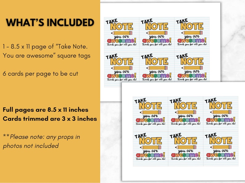 Teacher Appreciation Gift Tags | Thank You Tags | School Employee ...