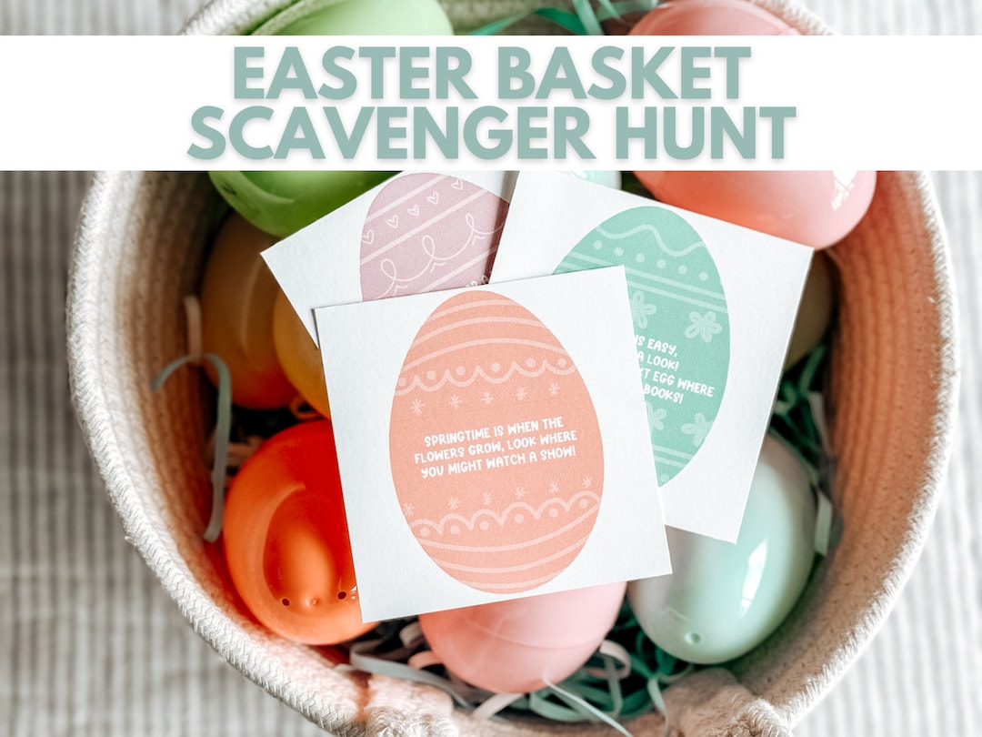 Easter Scavenger Hunt | Easter Basket Hunt for Kids | Indoor Outdoor ...