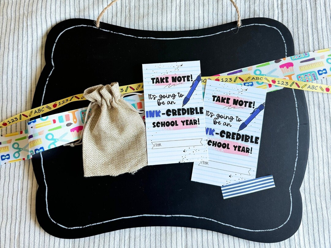Back to School Teacher Gift Tags | Welcome Tags | B2S Gift | Ink ...