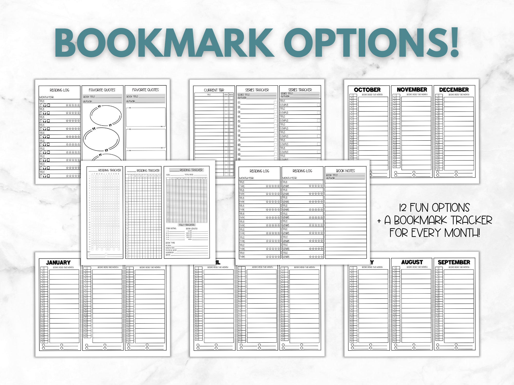 Reading Journal, Planner, Tracker | Book Lovers Printable Reading ...
