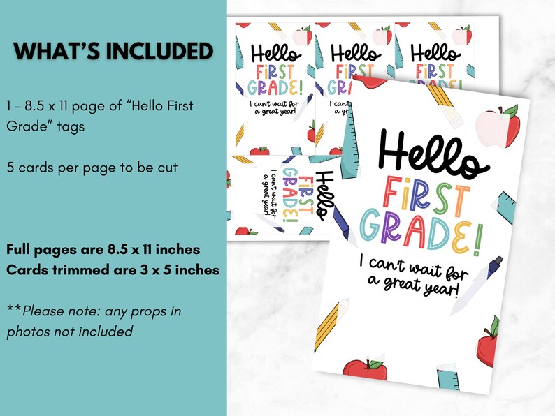 Back to School Teacher Gift Tags | Welcome Tags | B2S Gift | Hello ...