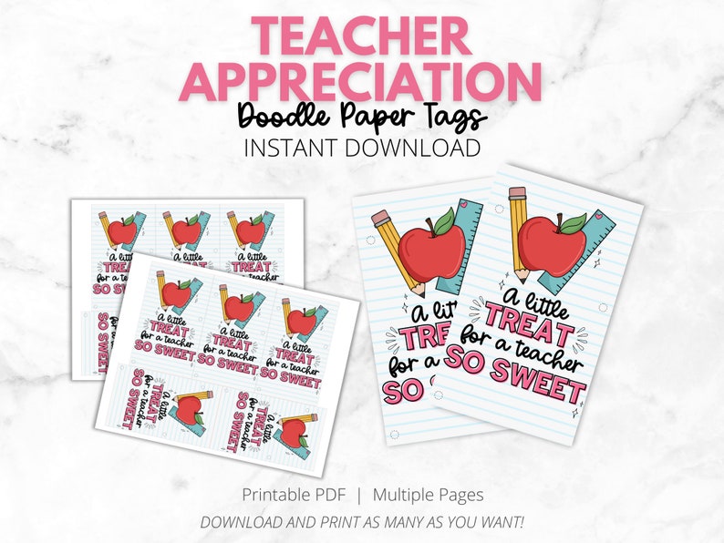 Teacher Appreciation Gift Tags | Thank You Tags | School Employee ...