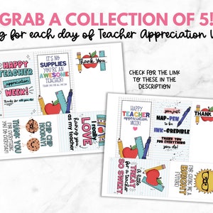 Teacher Appreciation Gift Tags | Thank You Tags | School Employee ...