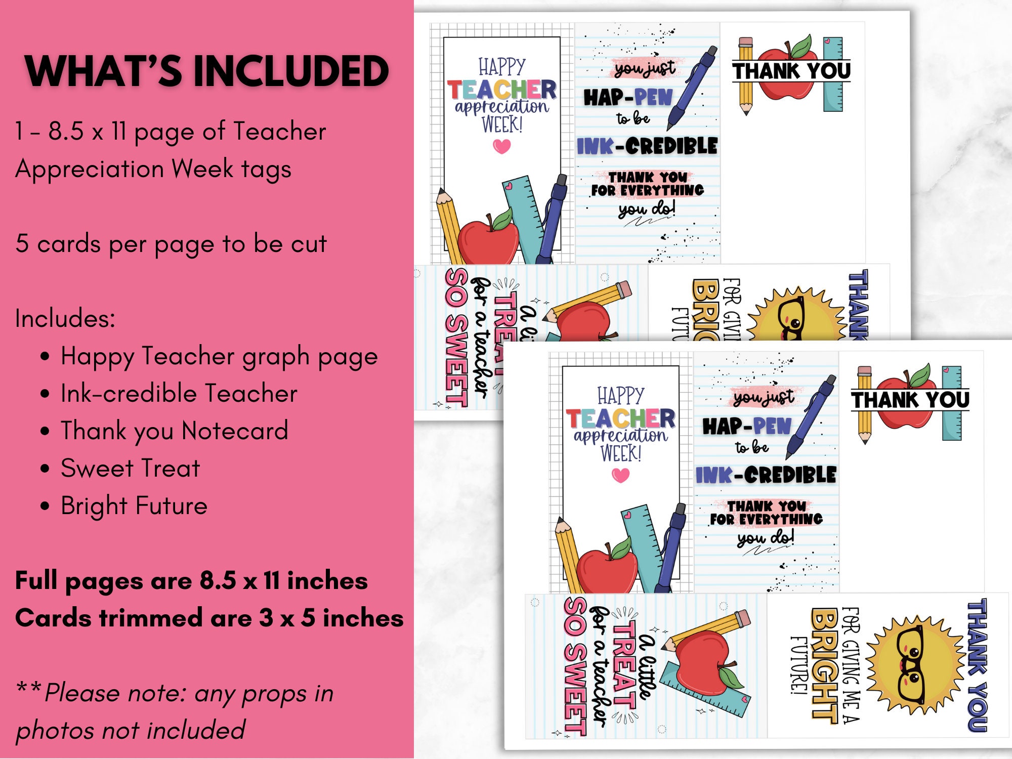 Teacher Appreciation Gift Tags | Thank You Tags | School Employee ...