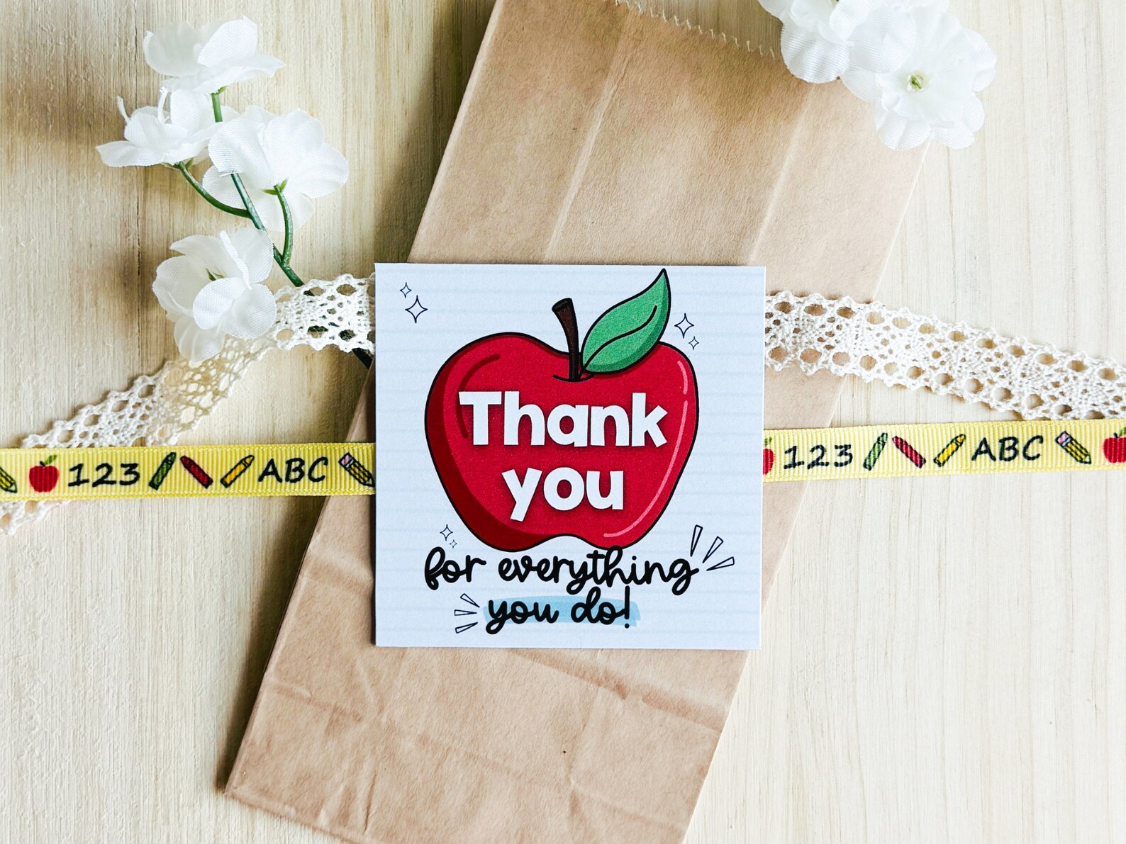 Teacher Appreciation Gift Tags | Thank You Tags | School Employee ...