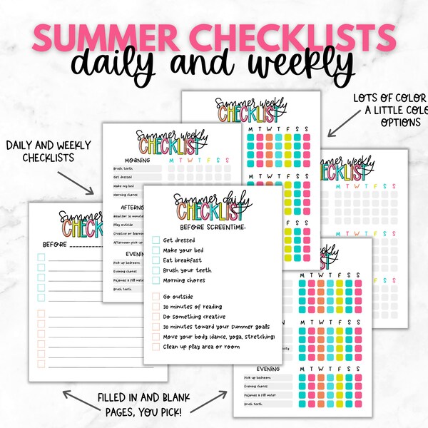 Screentime Checklist - Etsy