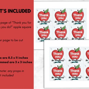 Teacher Appreciation Gift Tags | Thank You Tags | School Employee ...