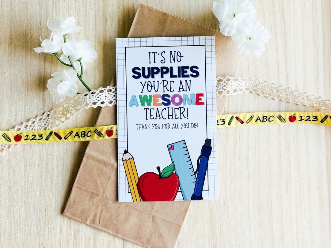 Teacher Appreciation Gift Tags | Thank You Tags | School Employee ...