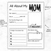 Mothers Day Printables All About My Mom, Step Mom, Bonus Mom, Grandma ...