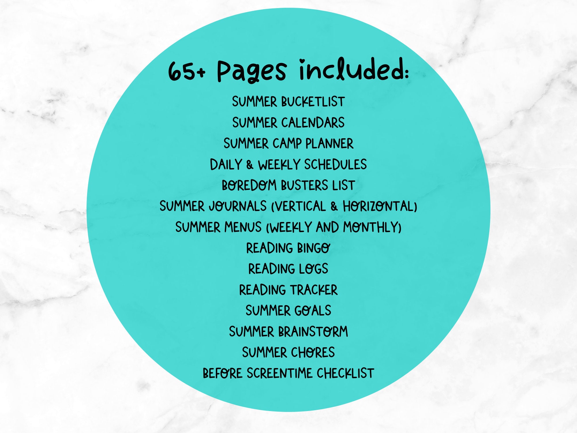 Summer Planning Bundle | Printables for Summer | Bucketlist, Chores ...