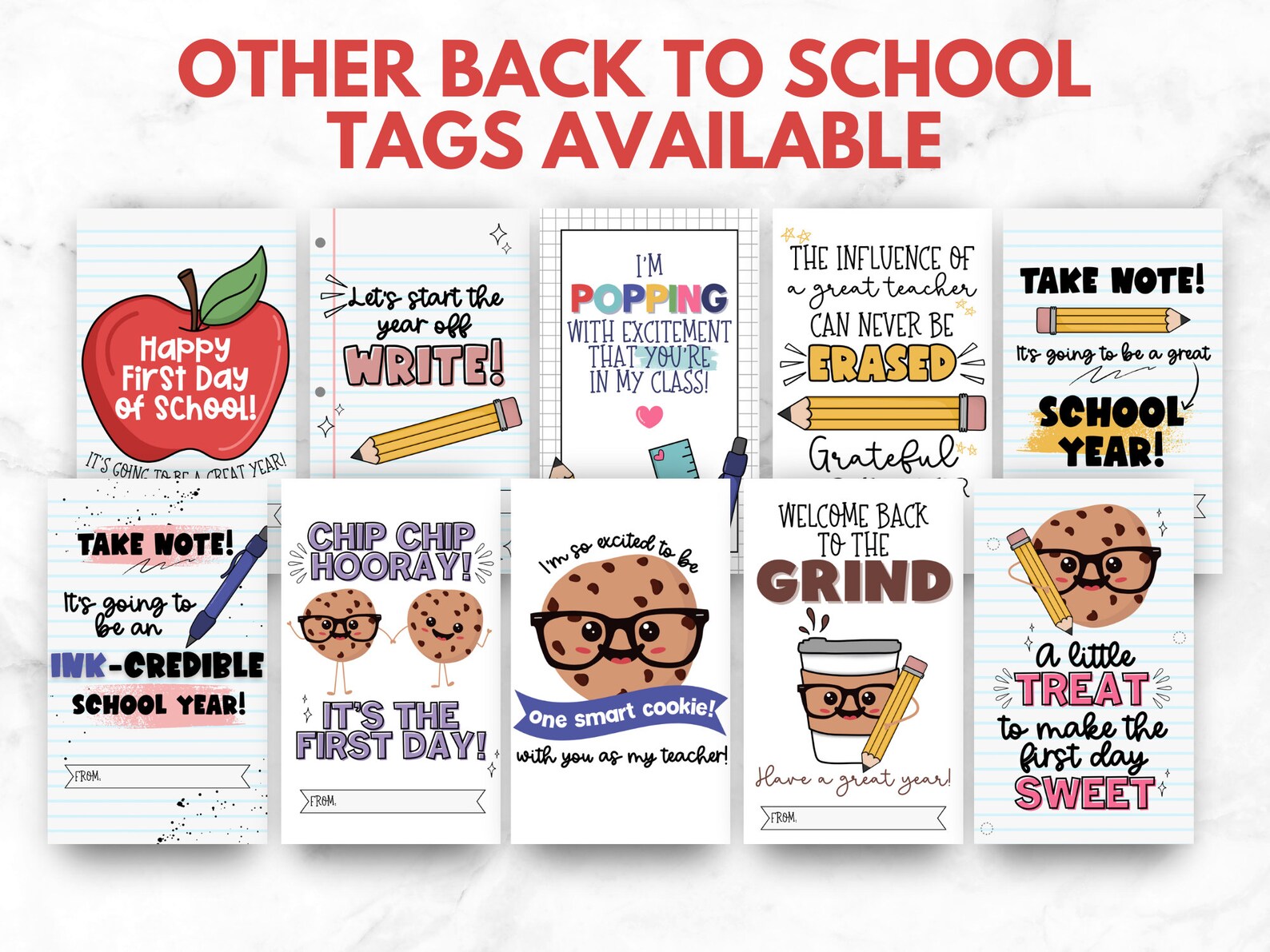Back to School Teacher Gift Tags Welcome Tags B2S Gift Little Treat ...
