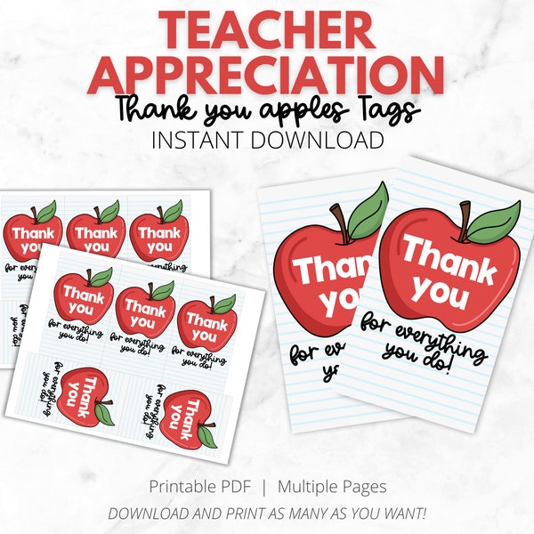 Teacher Appreciation Tags Tumbler - Etsy