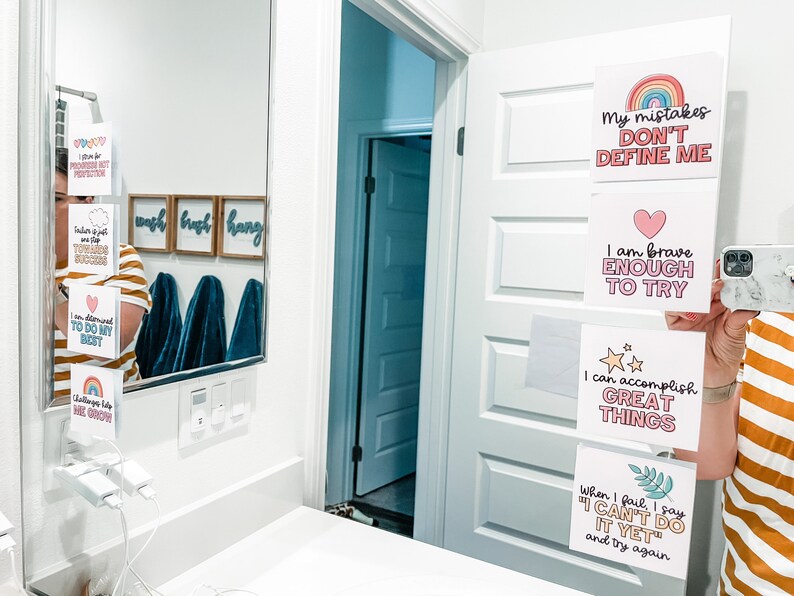 Positive Affirmations for Kids & Adults Growth Mindset Affirmations Fun ...