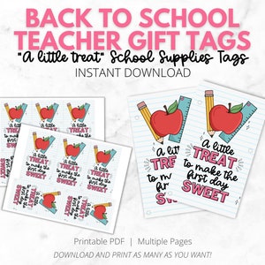 Back to School Teacher Gift Tags | Welcome Tags | B2S Gift | Little ...