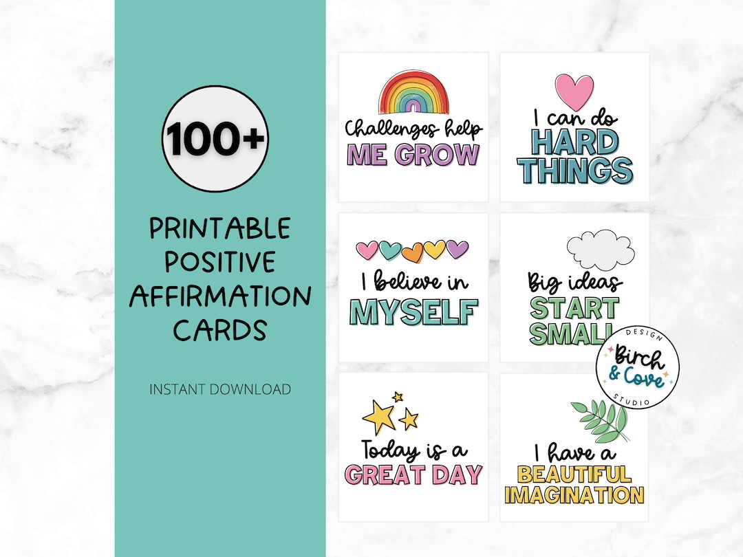 Positive Affirmations for Kids & Adults | Growth Mindset Affirmations ...