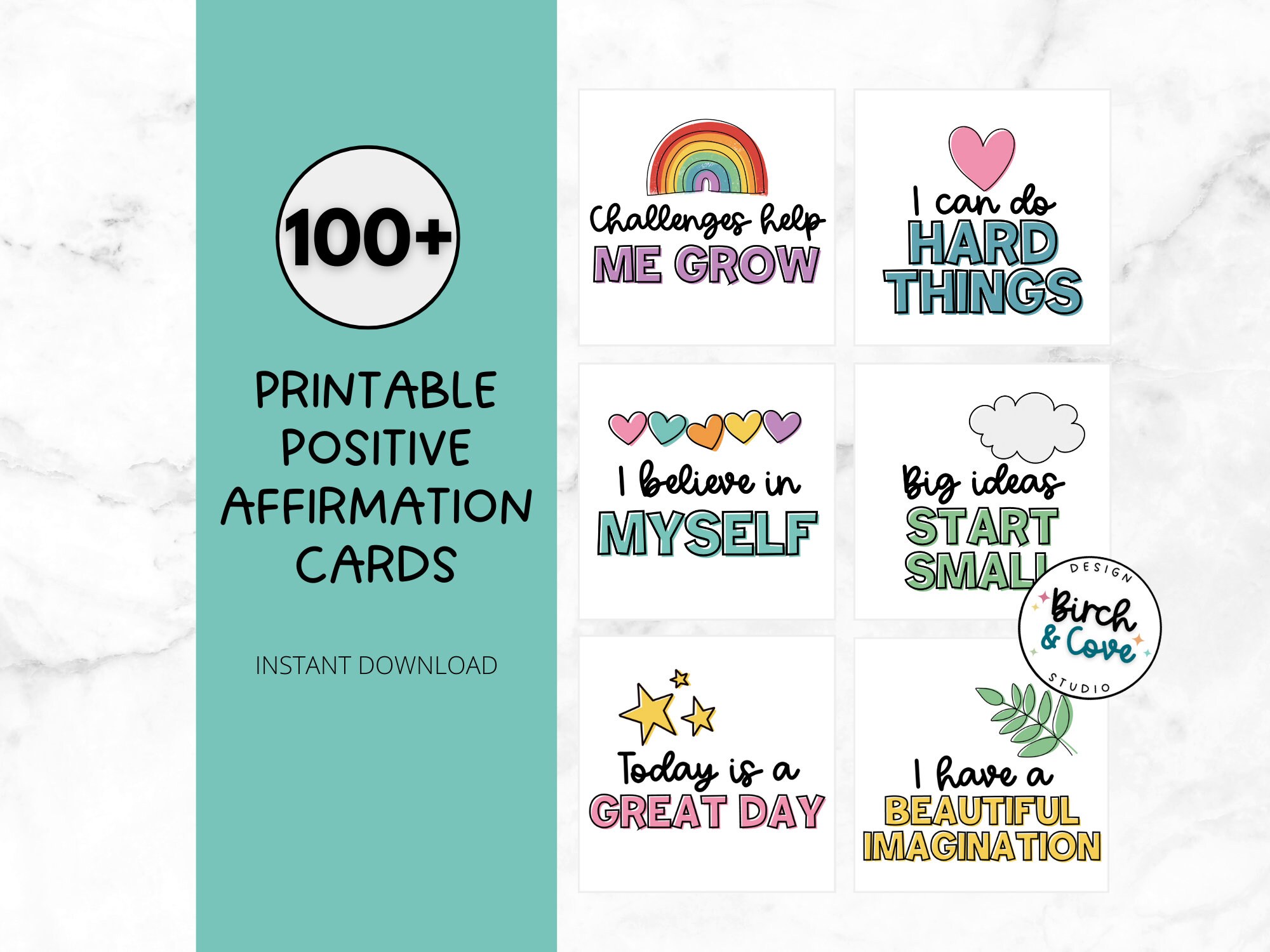 Positive Affirmations for Kids & Adults | Growth Mindset Affirmations ...