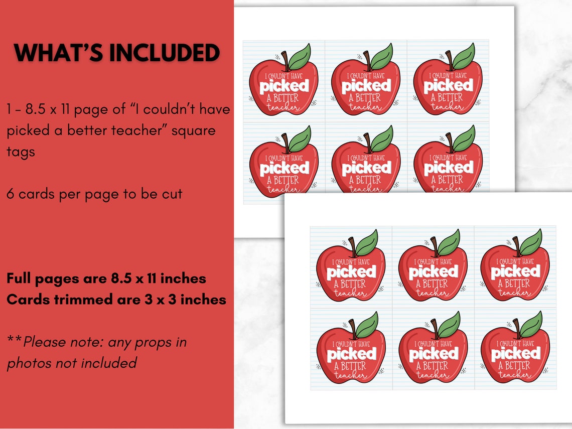 Teacher Appreciation Gift Tags Thank You Tags School Employee ...