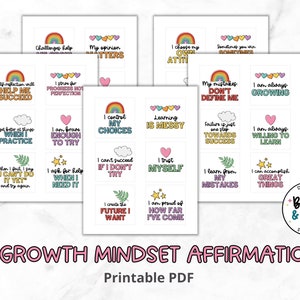 Positive Affirmations for Kids & Adults | Growth Mindset Affirmations ...