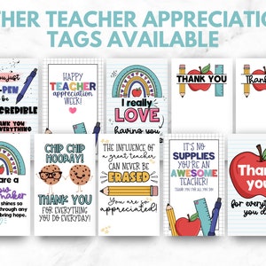 Teacher Appreciation Gift Tags | Thank You Tags | School Employee ...