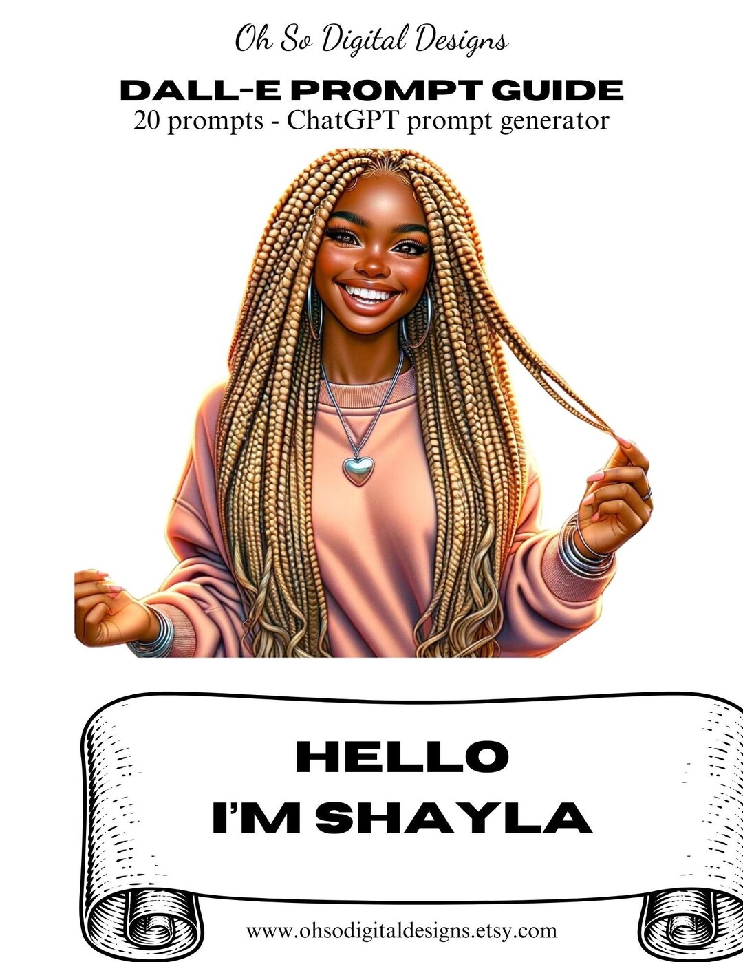 Hello I'm Shayla I Chatgpt Prompt Guide for African American Girls Instant PDF Download - Etsy