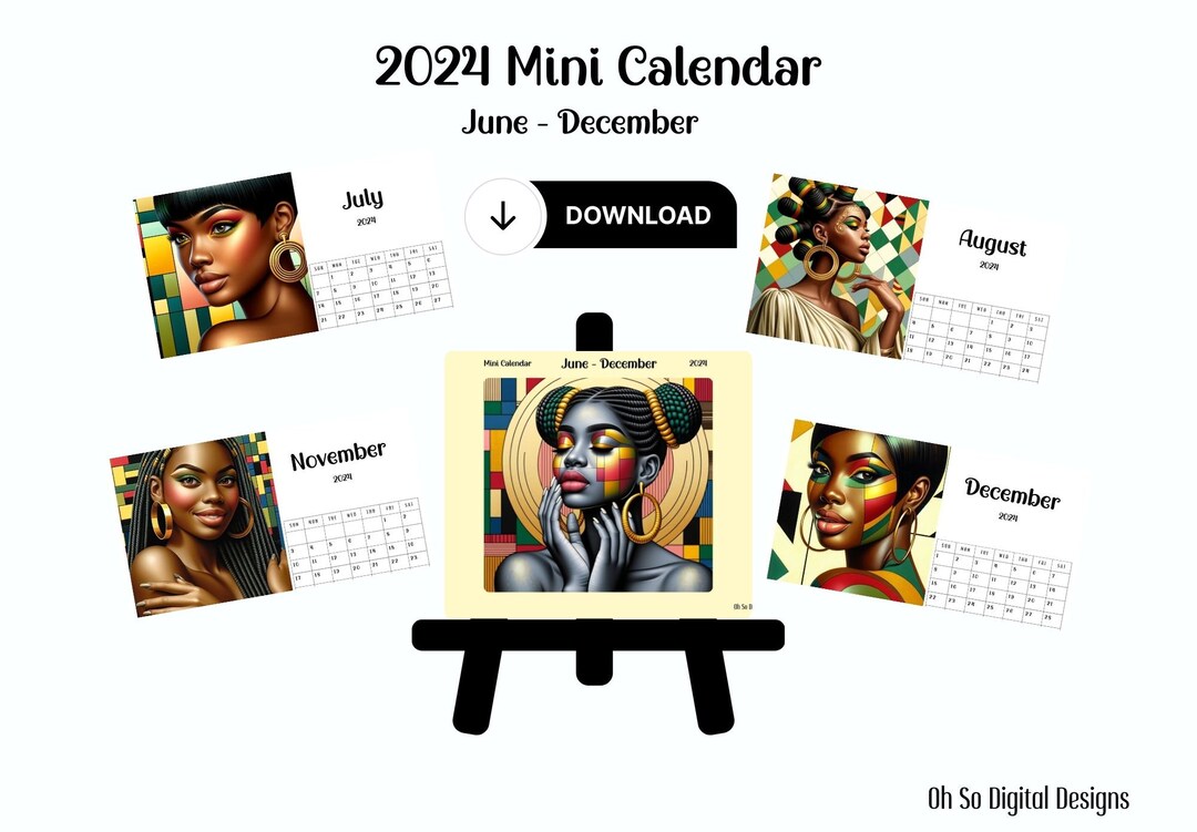 2024 Mini Calendar I Stay Organized and Cute I Instant Download I ...