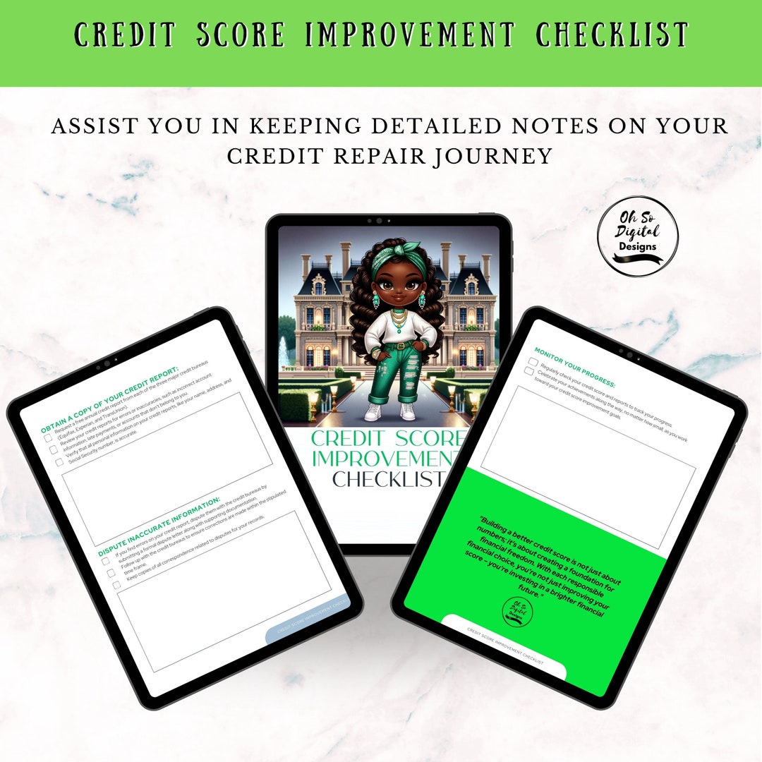 Credit Score Improvement Checklist I Boost Your Financial Health ...