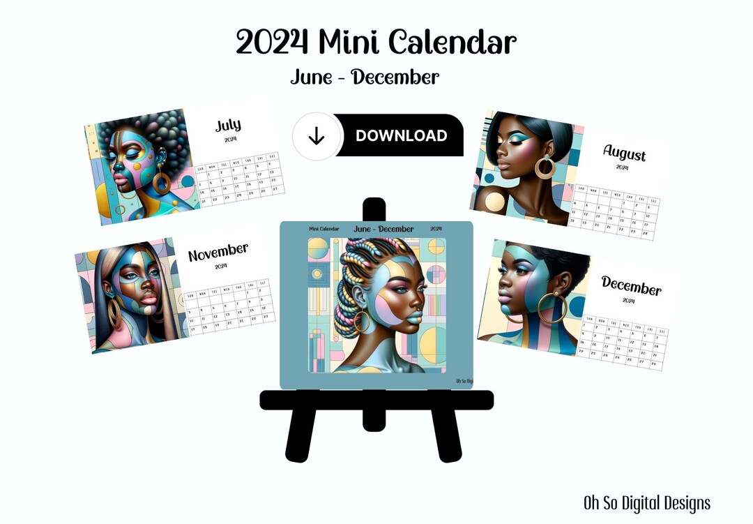 2024 Mini Calendar I Stay Organized and Cute I Instant Download I ...