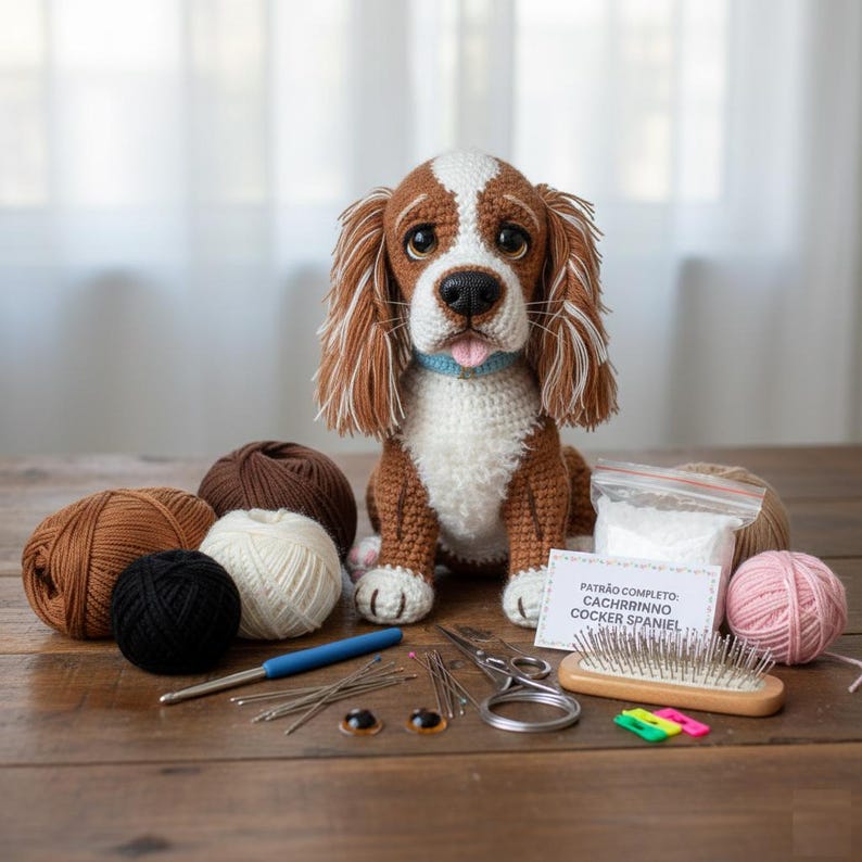 Complete Pattern: Realistic Crochet Cocker Spaniel Puppy - Etsy Canada