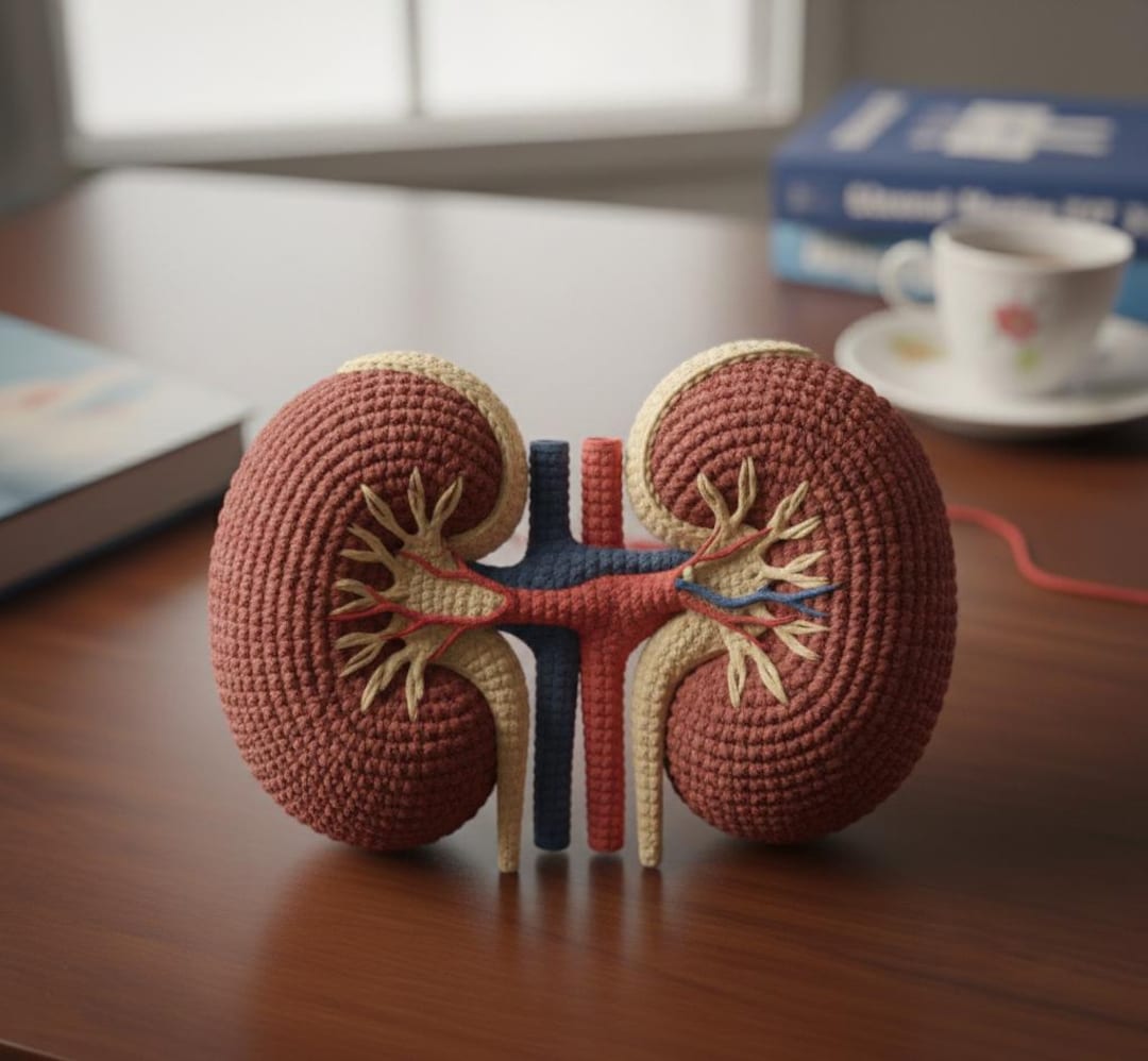 3D Anatomical Human Kidney Crochet Pattern - Educational Material ...