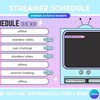 90s Retro Weekly Streamer Schedule | Editable Schedule Canva Template ...