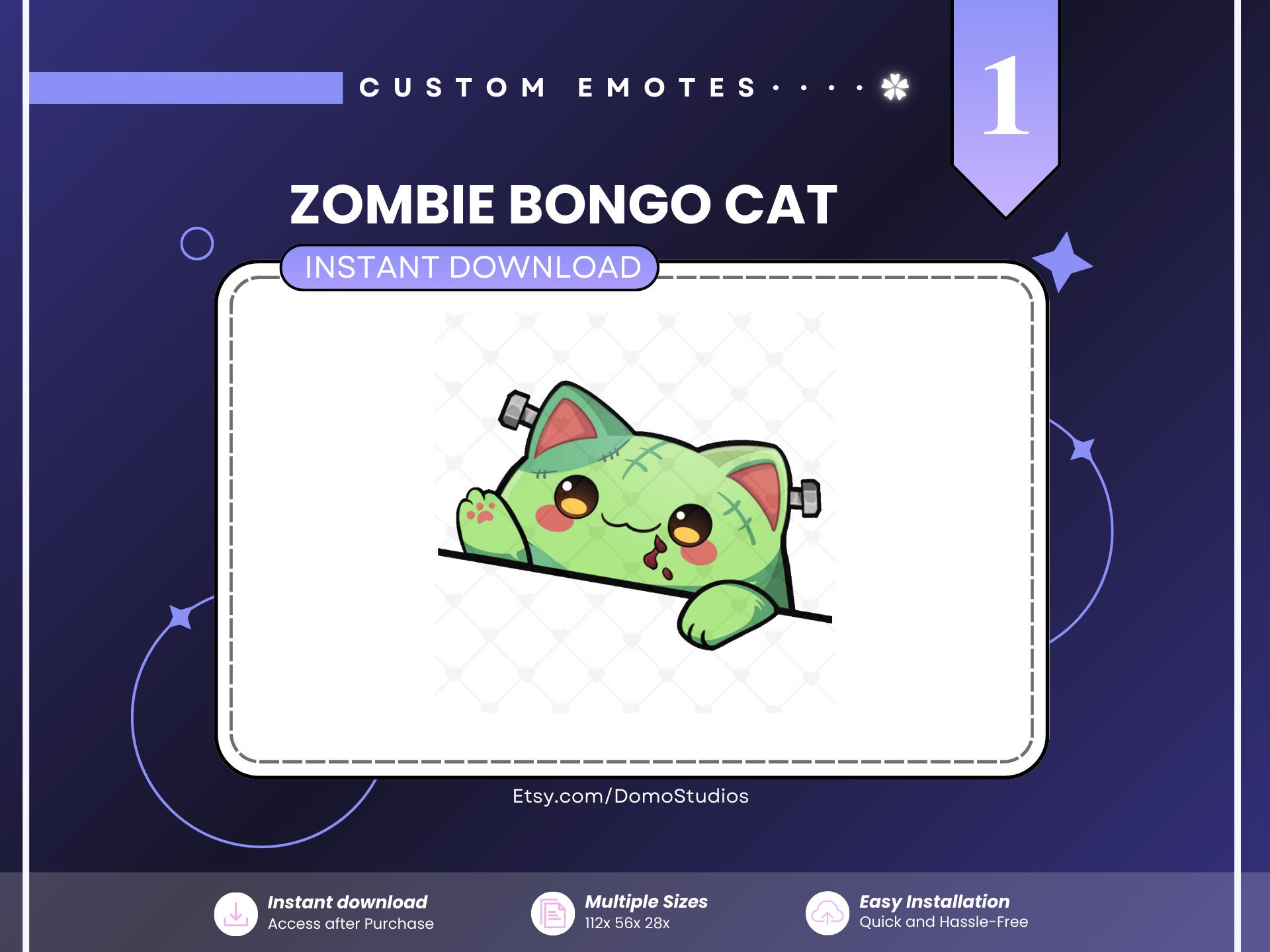 ANIMATED Zombie Bongo Cat Emote | Halloween Frankenstein Ghoul Emote ...