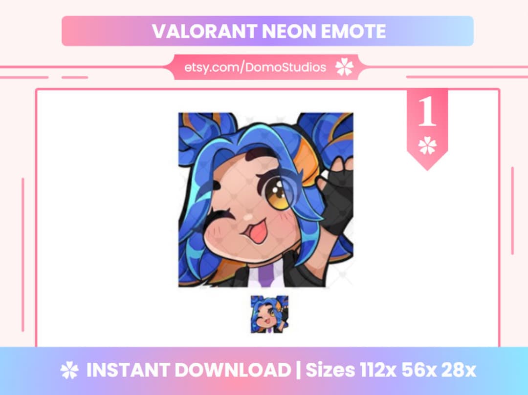 Valorant Neon Waving/hi Emote for Twitch/discord/youtube Valorant Neon ...