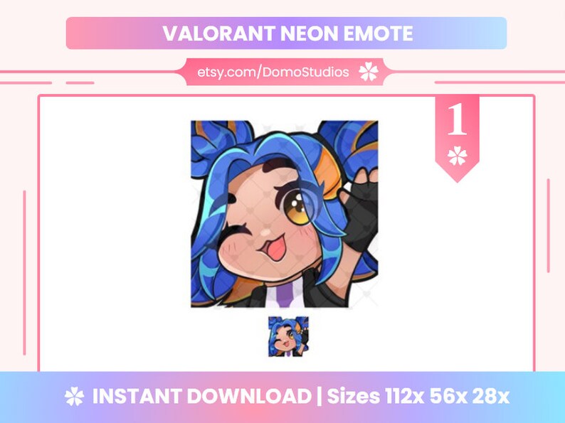 Valorant Neon Waving/hi Emote for Twitch/discord/youtube Valorant Neon ...