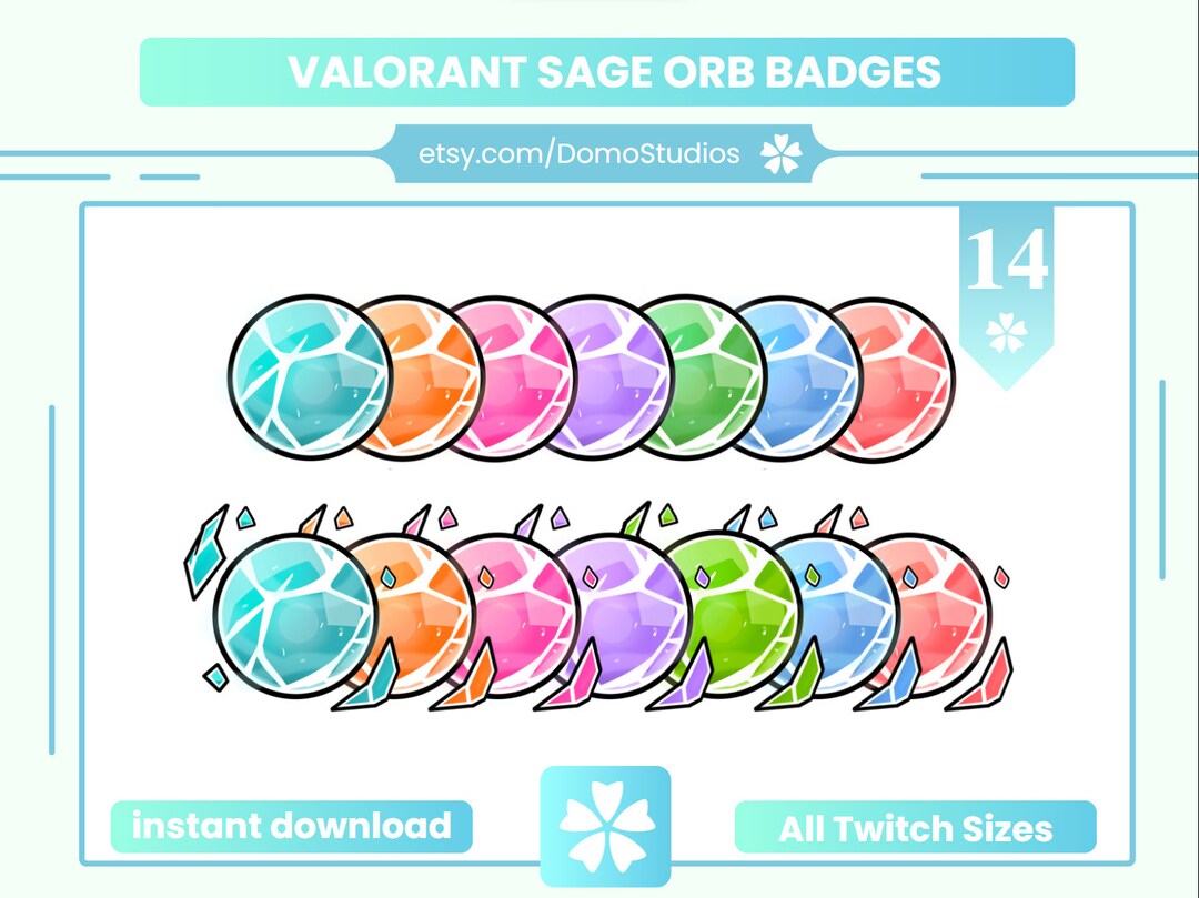 Valorant Sage Orb Badges for Twitch Valorant Sage Heal Valorant Sage ...