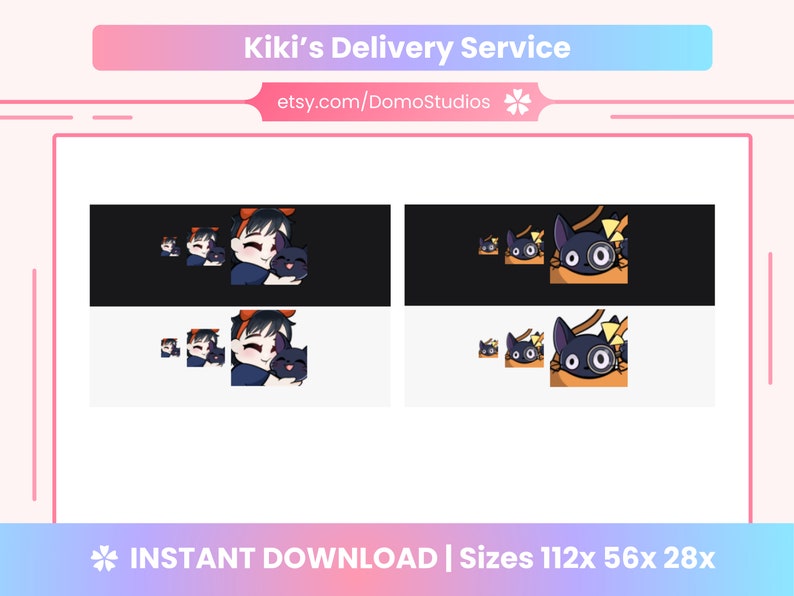 Kiki's Delivery Service Emotes for Twitch/discord/youtube Studio Ghibli ...