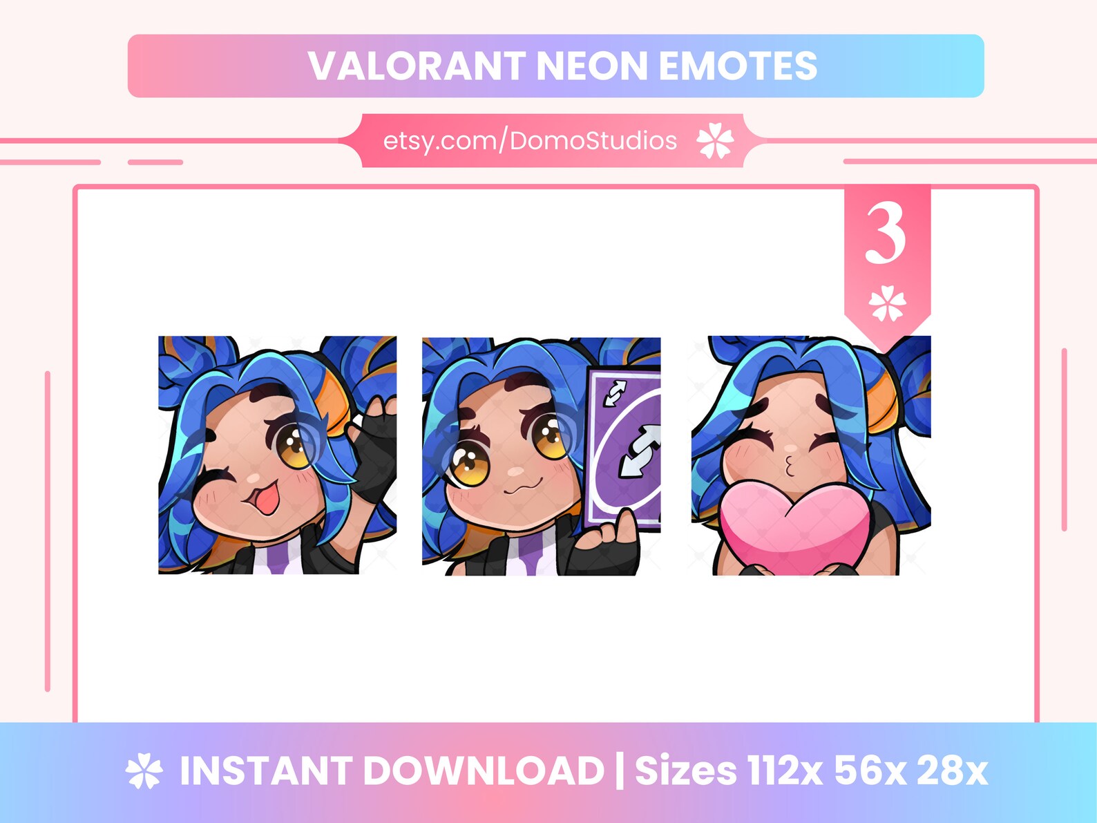 Valorant Neon Emote Pack for Twitch, Kick, Discord Uno Reverse Card ...