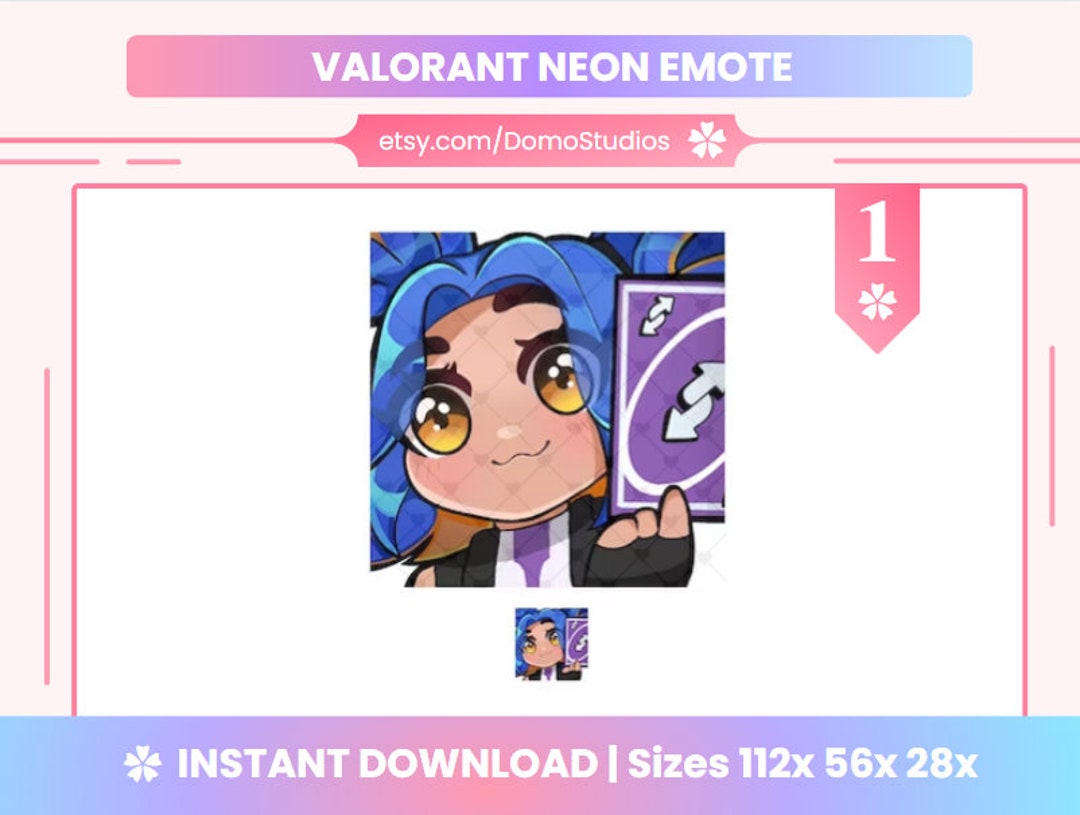 VALORANT Neon Uno Reverse Card Emote | Instant Download for Twitch ...