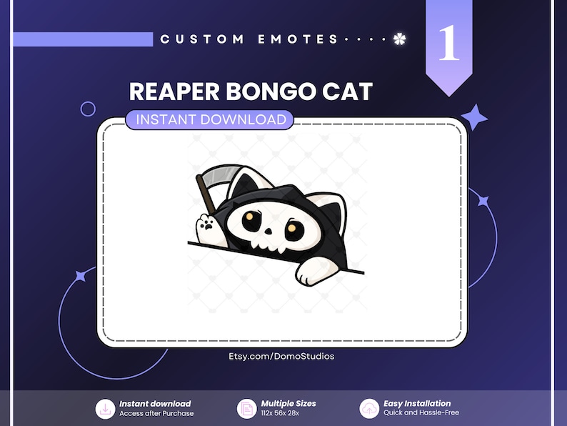 ANIMATED Grim Reaper Bongo Cat Emote | Skull Holding Scythe Emote ...