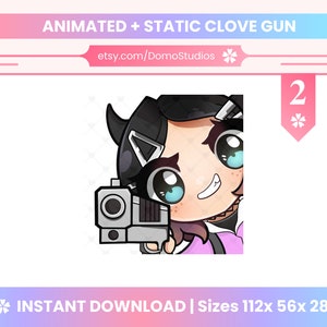 Animated Static VALORANT Clove Shooting Gun Emote Cute Valorant Clove ...