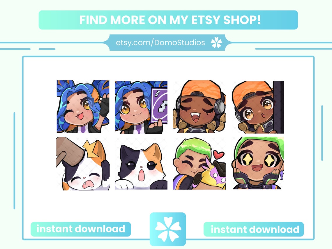 Chibi Seal Emote Bundle Fun Premade Animal Emotes 6 Emotes for Discord ...