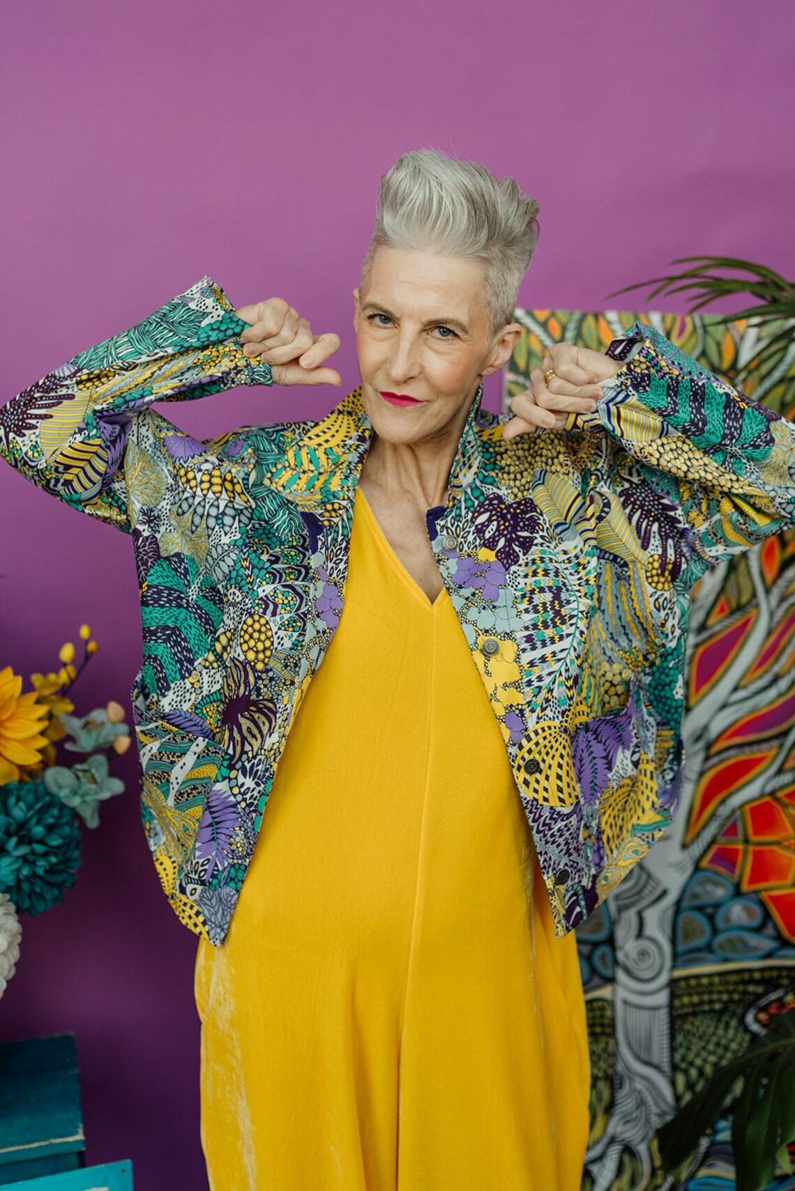 Cropped Liberty Denim Chore Jacket in Leaves Print - Etsy