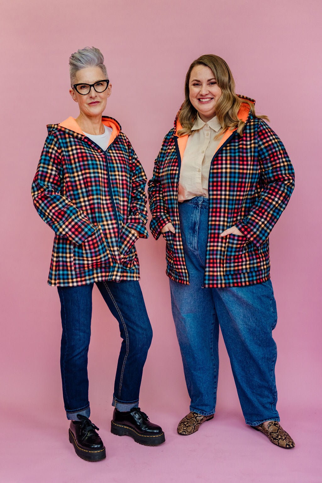 Rain Coat in Digital Plaid Print - Etsy
