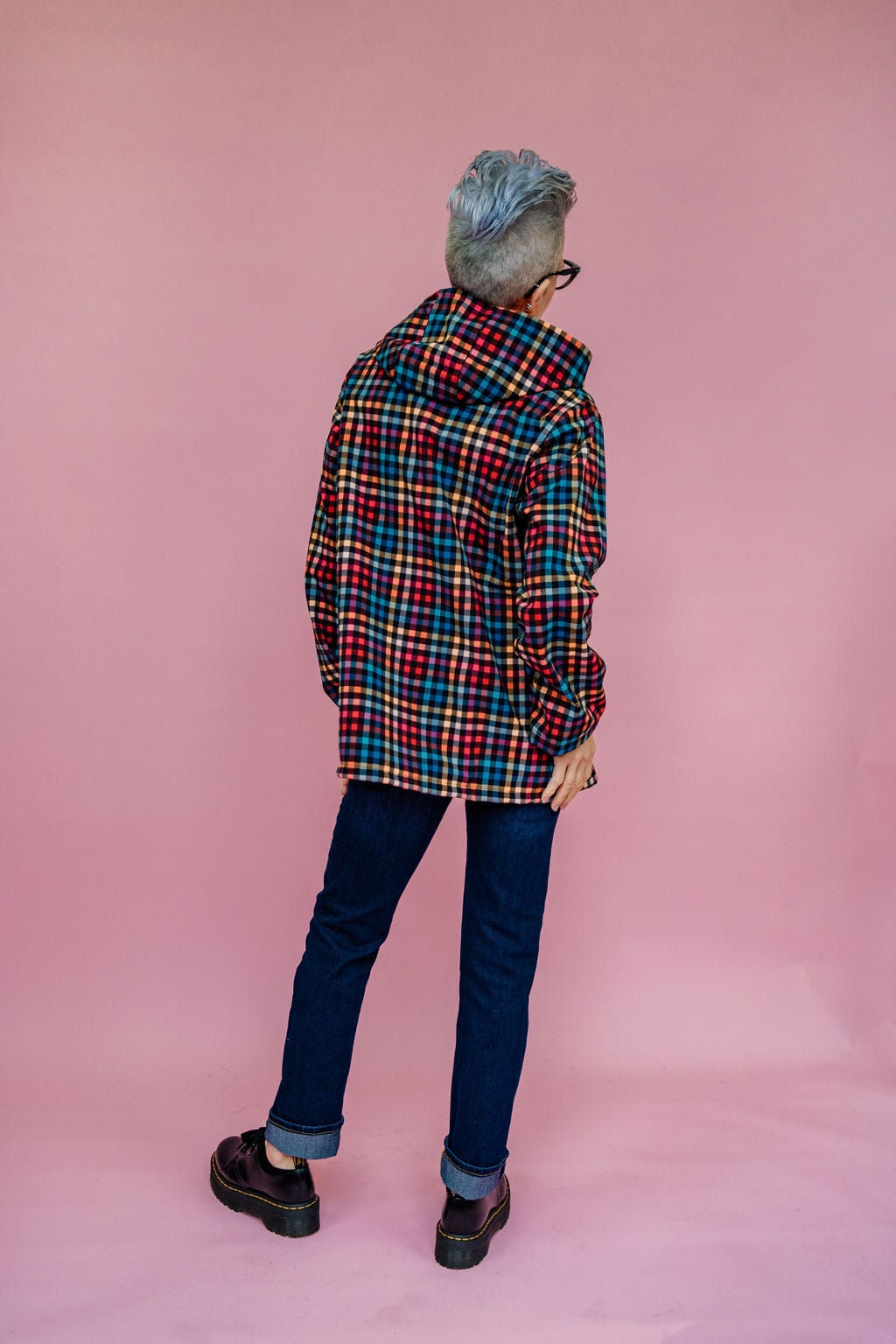 Rain Coat in Digital Plaid Print - Etsy