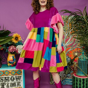 Patchwork Velvet Summer Smock Dress - Etsy