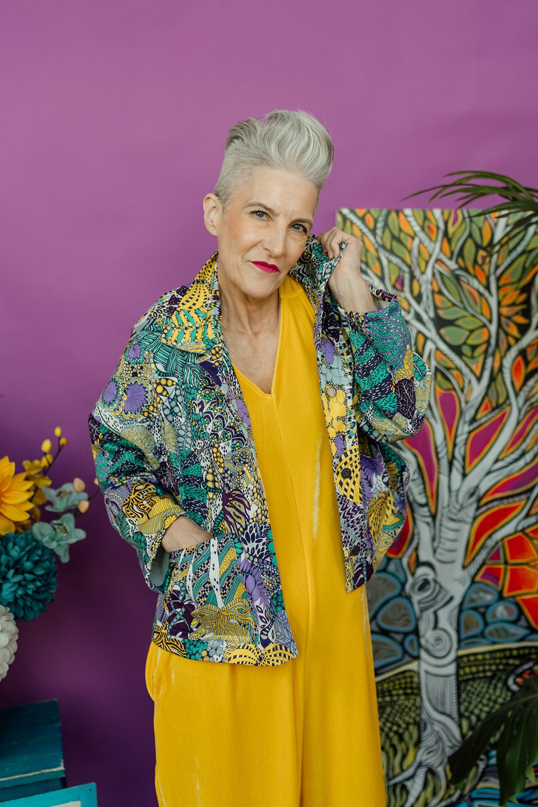 Cropped Liberty Denim Chore Jacket in Leaves Print - Etsy